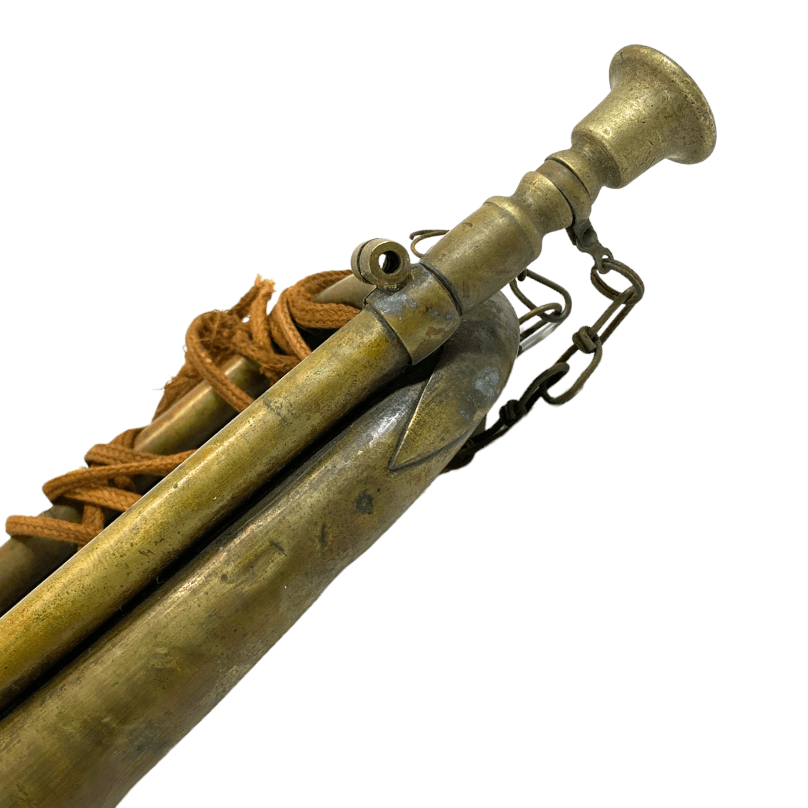 WW2 Imperial Japanese Brass Bugle with Marked Mouth Piece & Red Cord ...