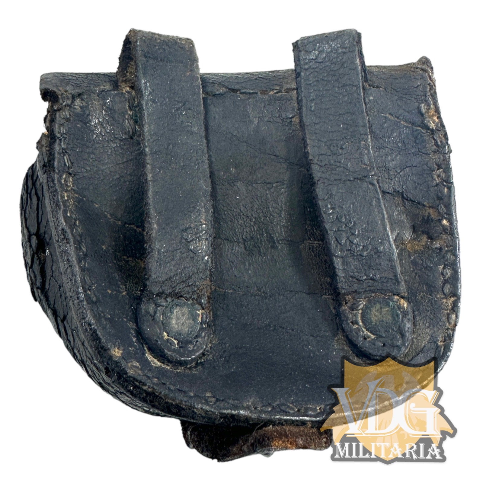 US Civil War Leather Percussion Cap Box-C.S. Storms, NY Mfg. | VDG ...