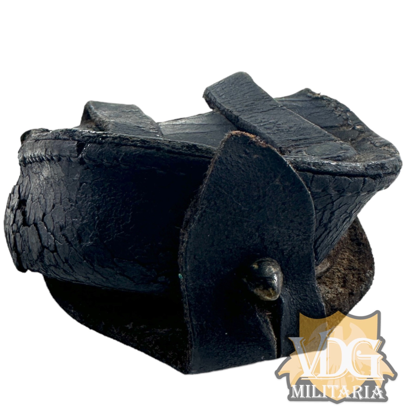 US Civil War Leather Percussion Cap Box-C.S. Storms, NY Mfg. | VDG ...