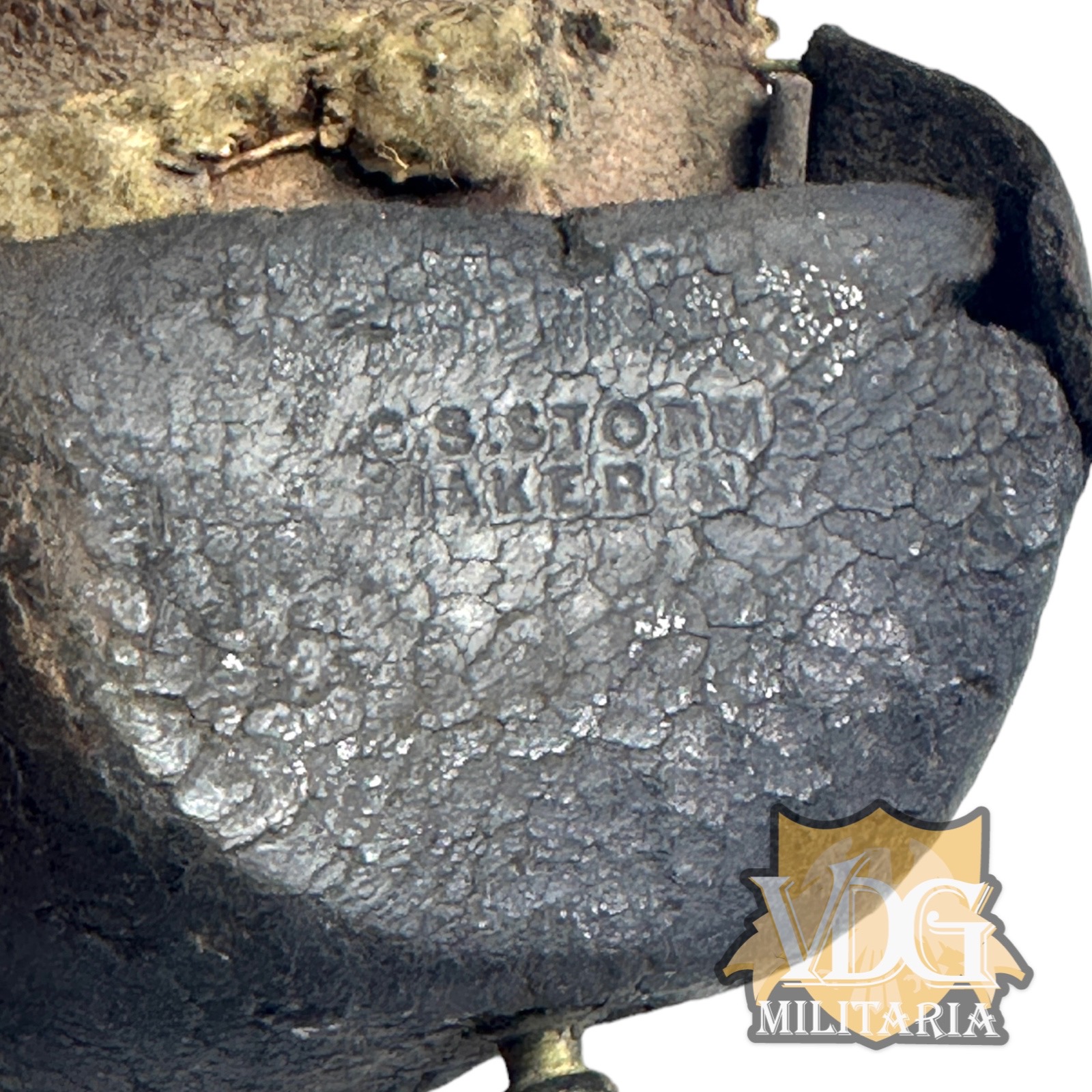 US Civil War Leather Percussion Cap Box-C.S. Storms, NY Mfg. | VDG ...