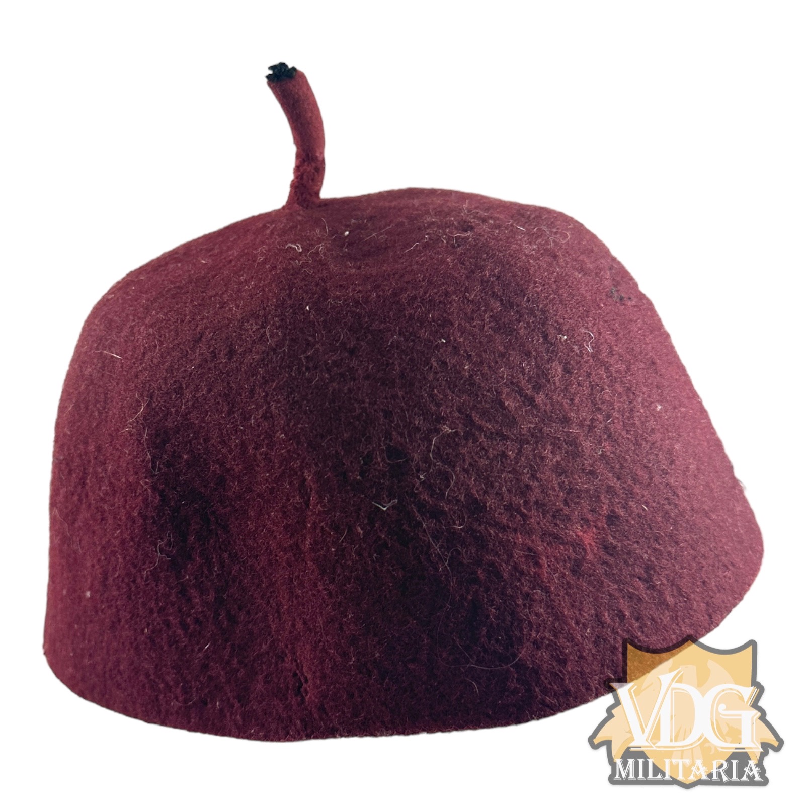 WW2 German Waffen-SS Maroon Dress Fez (Striped Insignia) | VDG Militaria