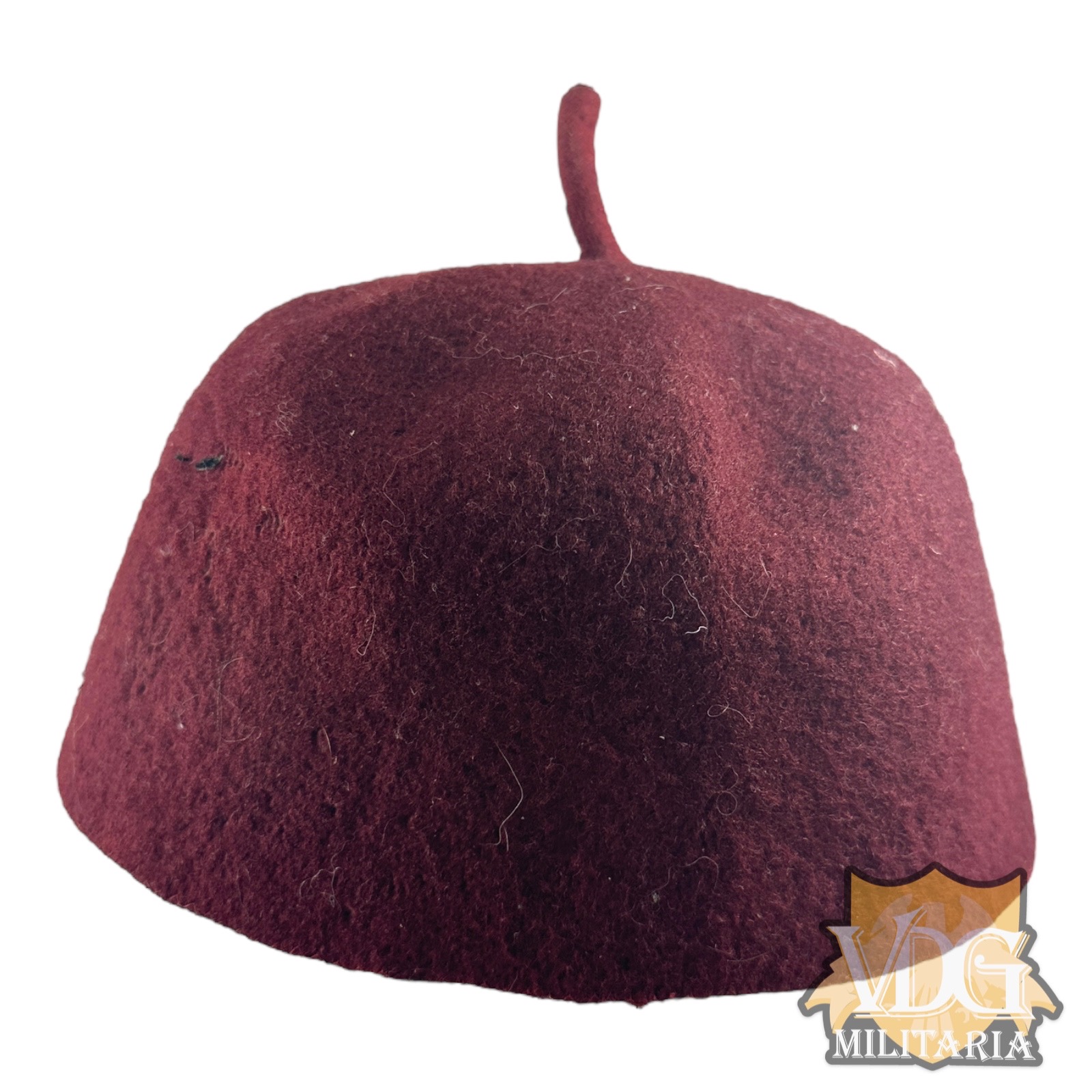 WW2 German Waffen-SS Maroon Dress Fez (Striped Insignia) | VDG Militaria