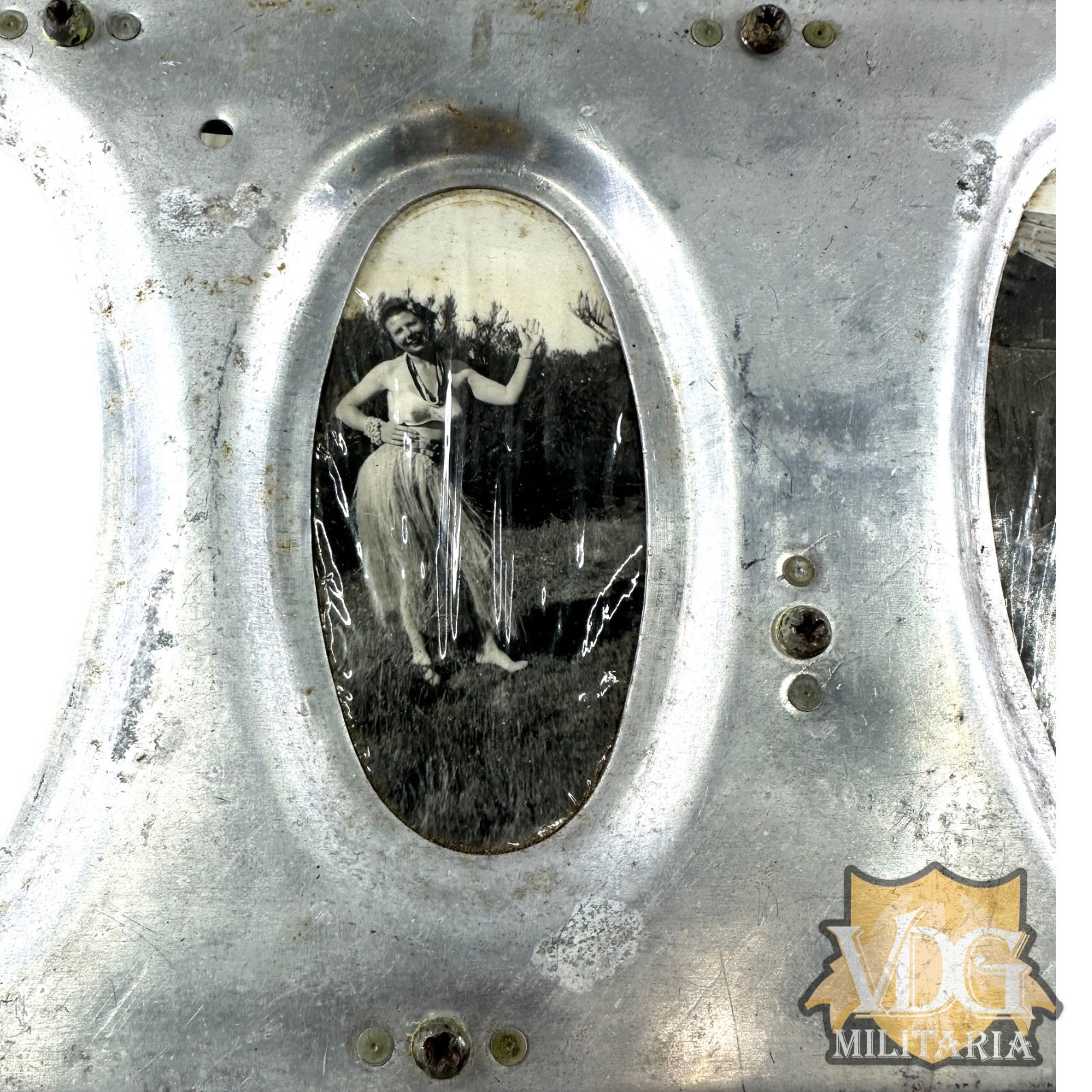 WW2 US Trench Art Picture Frame with Risqué Hoola Girls Made from ...