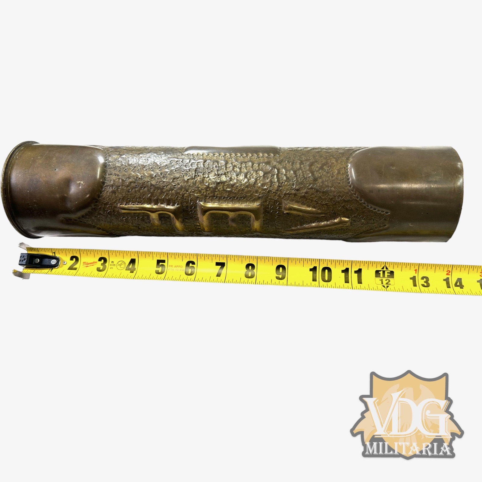 WW1 US AEF Trench Art 75mm Scovill Shell | VDG Militaria