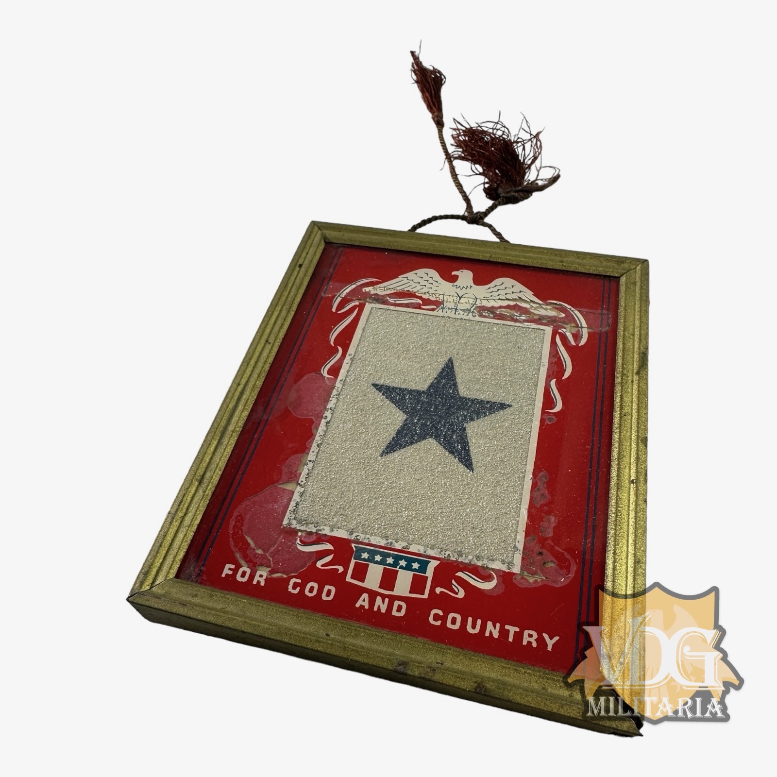 WW2 US Framed Blue Star Son in Service Window Display-Neff Funeral Home ...