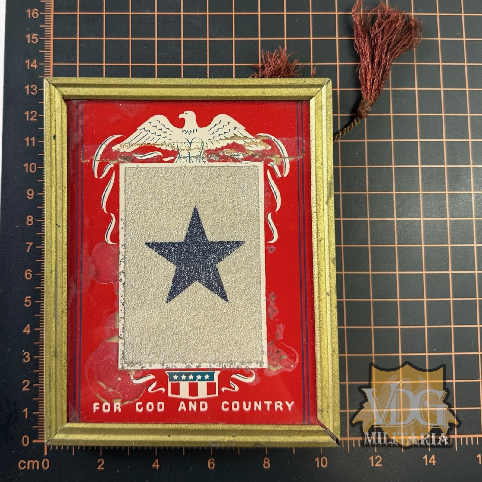 WW2 US Framed Blue Star Son in Service Window Display-Neff Funeral Home ...