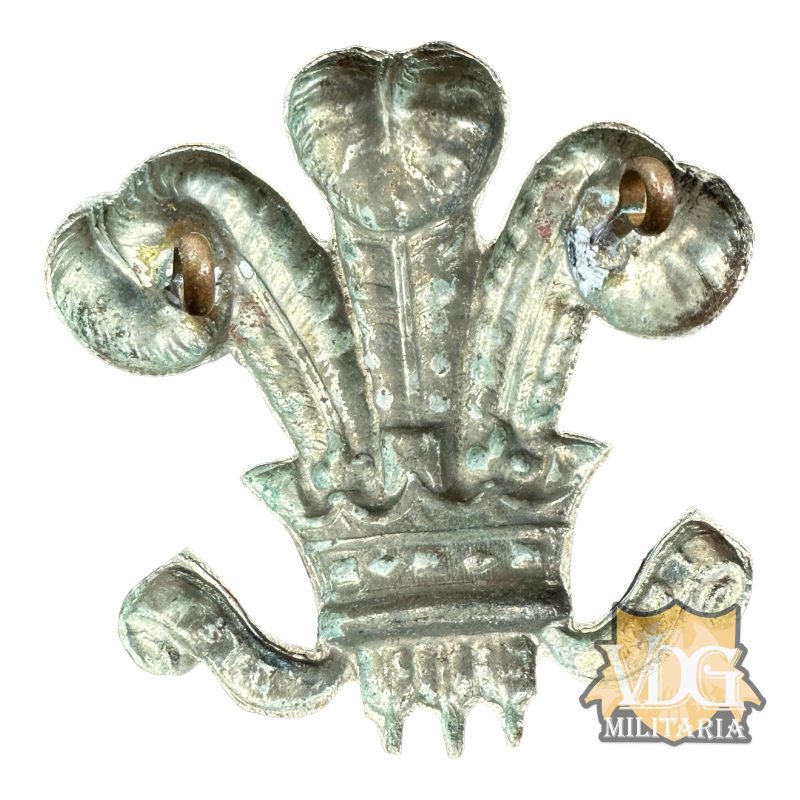WW2 British Army Welsh "Ich Dien" Regiment Cap Badge | VDG Militaria