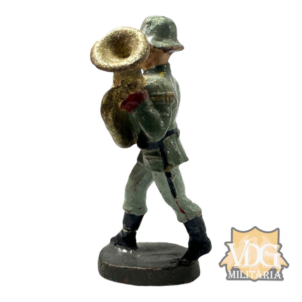 WW2/1930's Era German Composition Toy Heer Soldier Marching with Tuba ...