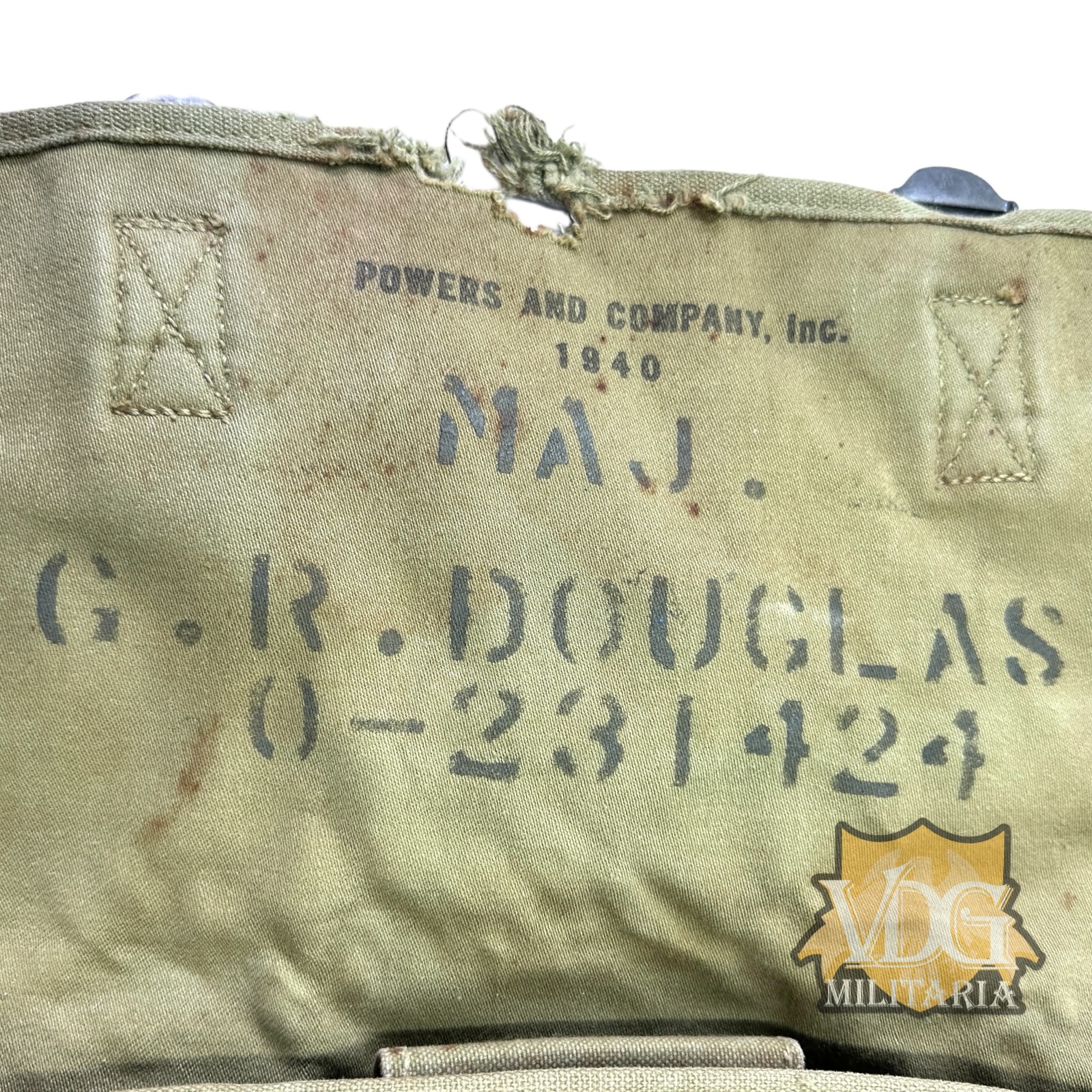 WW2 US Army M1936 Musette Bag with Strap-Made by Powers and Company ...