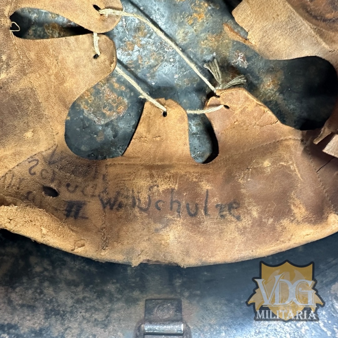 WW2 German Early Allgemeine SS "Himmler Style" Helmet, Unit Marked ...
