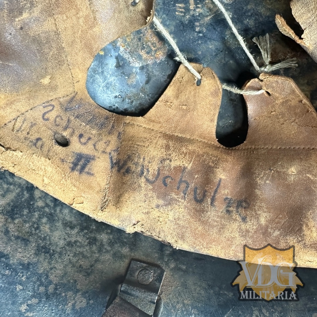 WW2 German Early Allgemeine SS "Himmler Style" Helmet, Unit Marked ...