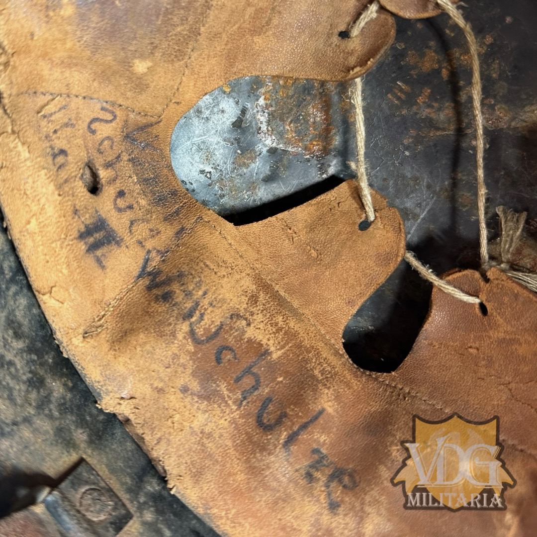 WW2 German Early Allgemeine SS "Himmler Style" Helmet, Unit Marked ...