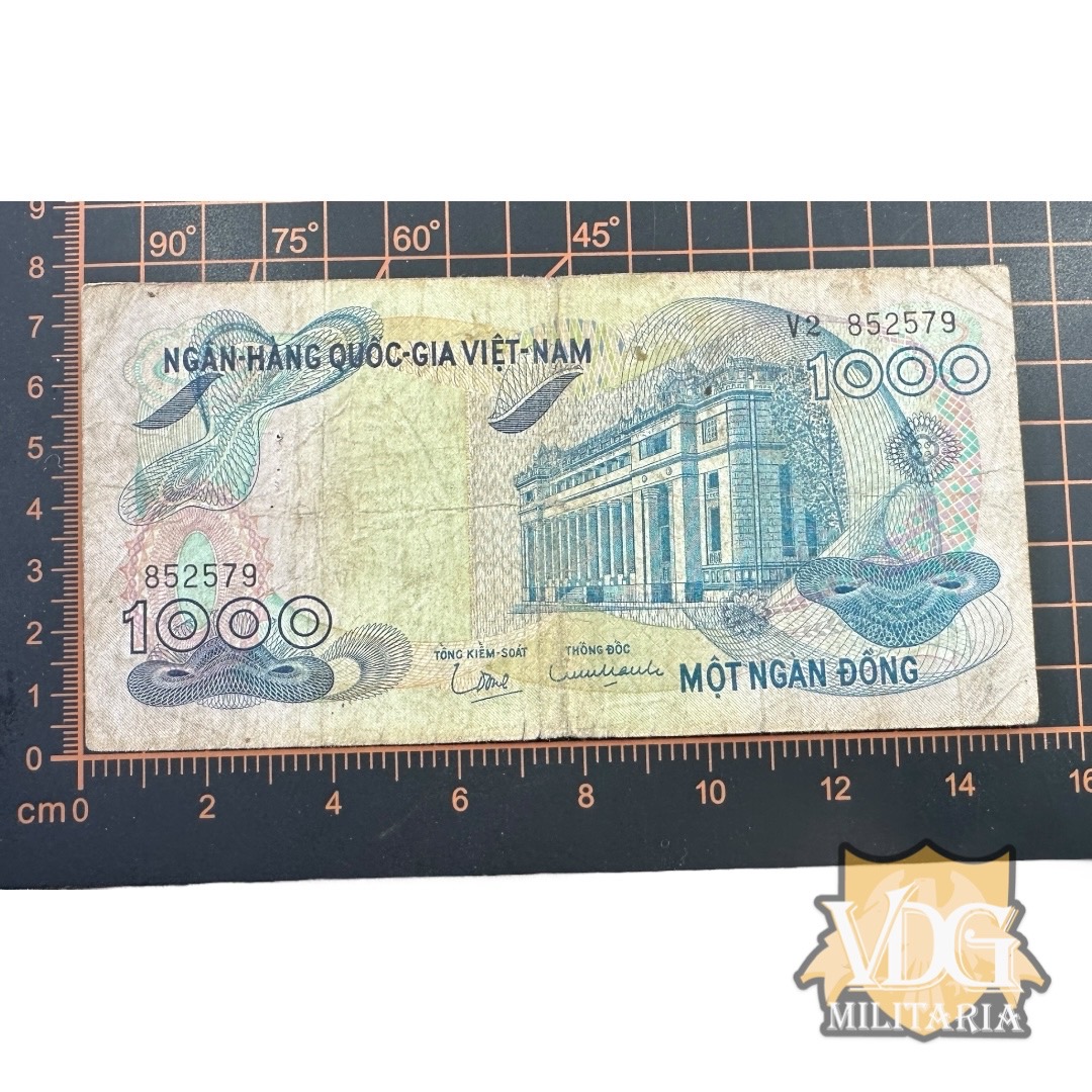 Vietnam War Era South Vietnam 1000 Dong Paper Currency Note | VDG Militaria