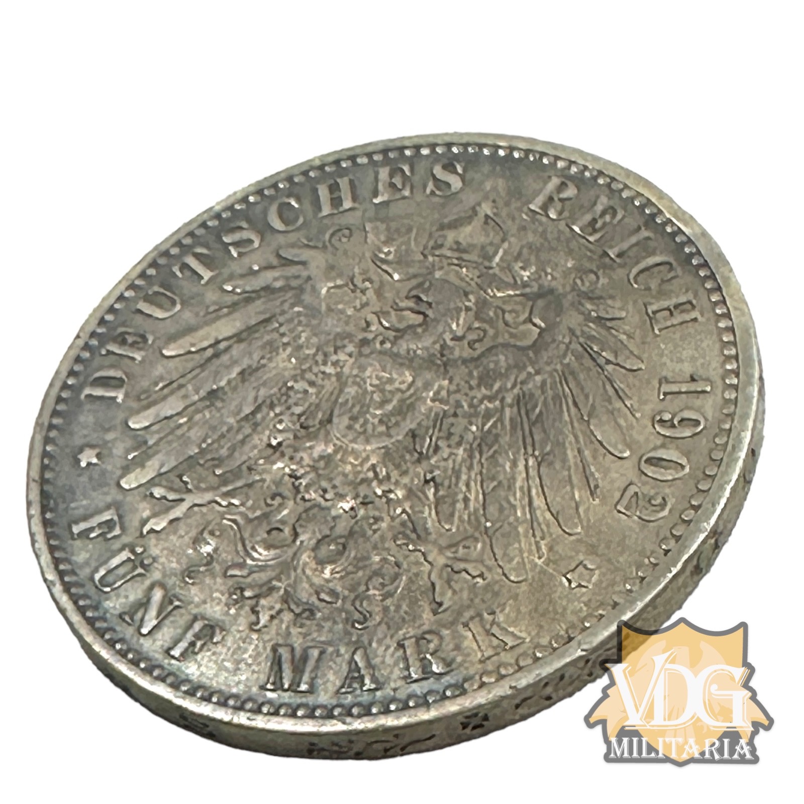 Kingdom of Prussia-Kaiser Wilhelm II 1902A 5 Mark .90 Silver Coin | VDG ...