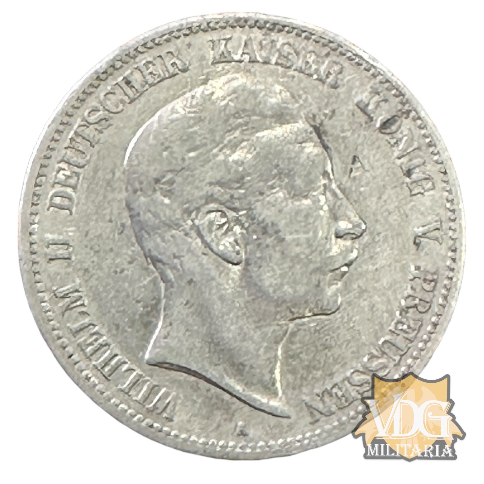 Kingdom of Prussia-Kaiser Wilhelm II 1902A 5 Mark .90 Silver Coin | VDG ...