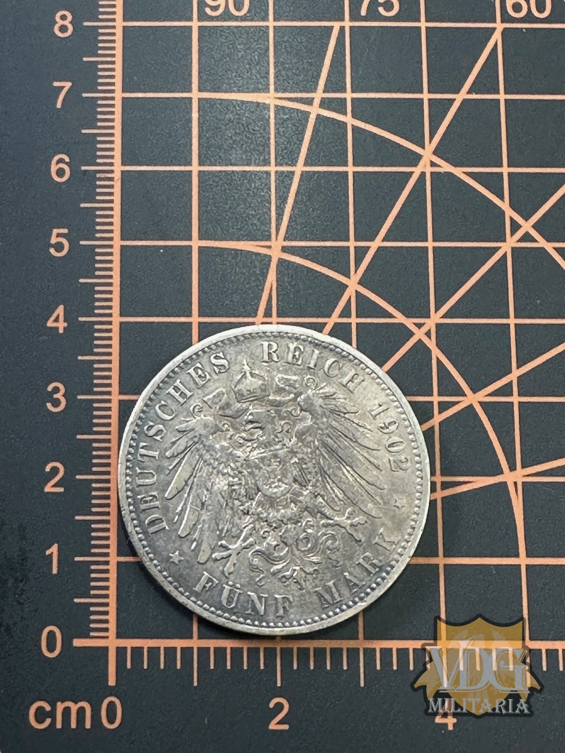 Kingdom of Prussia-Kaiser Wilhelm II 1902A 5 Mark .90 Silver Coin | VDG ...