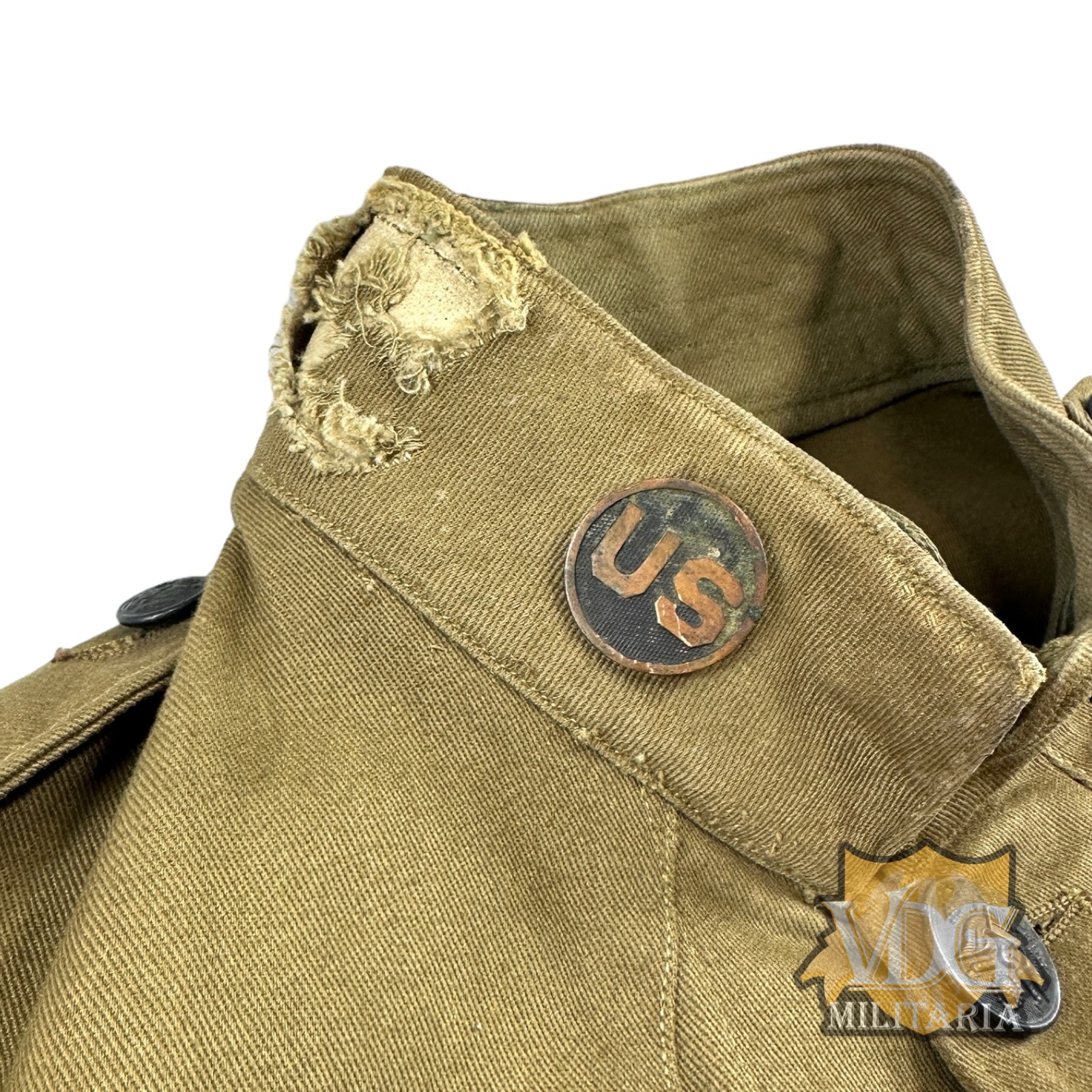 WW1 US Army 19th Division Summer Weight Jacket made by Turks Burlington ...