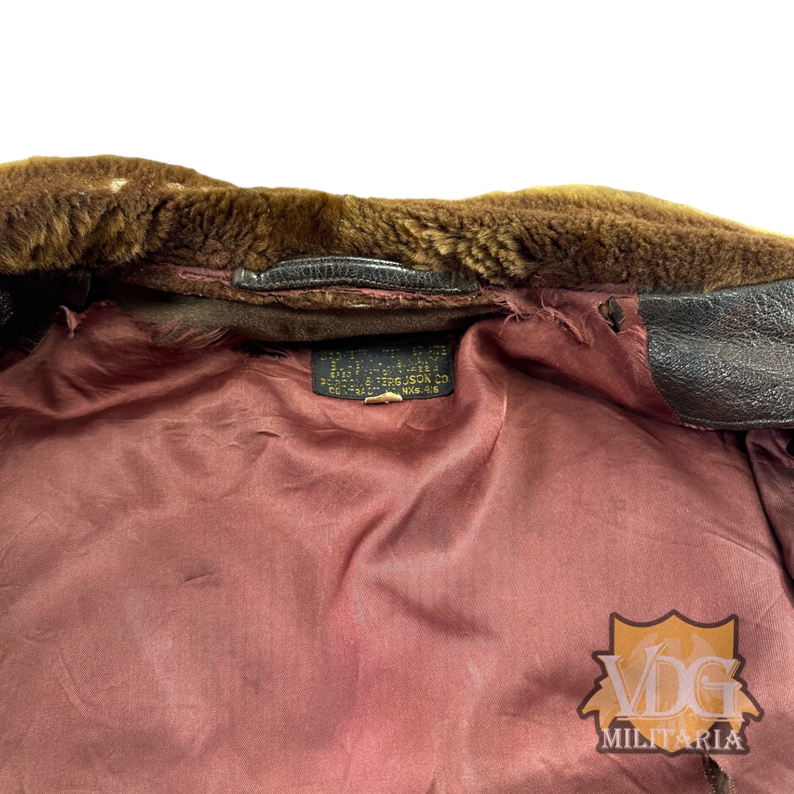 WW2 US Navy USN M422A Leather Flight Jacket Size Made by Gordon ...
