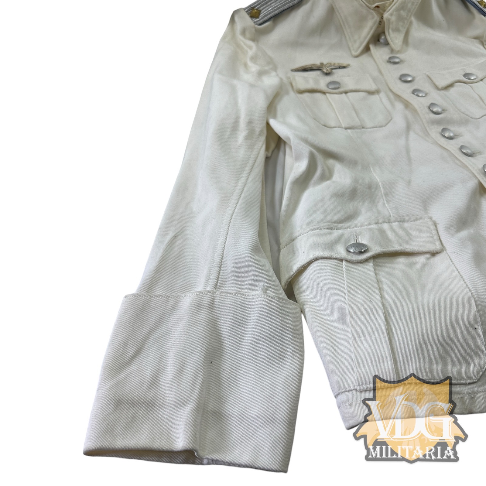 WW2 German Heer Transportation Oberleutnant Summer White M37 Jacket w ...