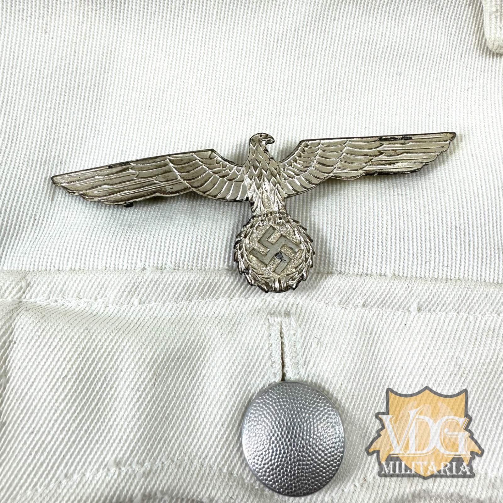 WW2 German Heer Transportation Oberleutnant Summer White M37 Jacket w ...