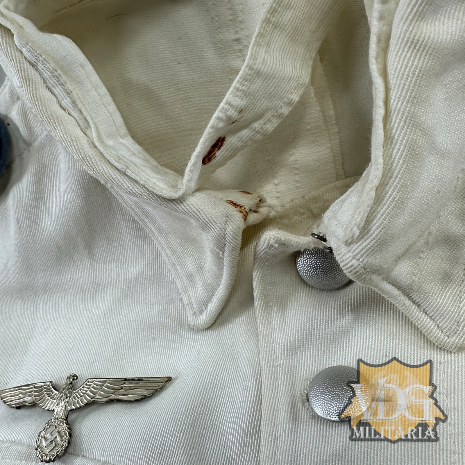 WW2 German Heer Transportation Oberleutnant Summer White M37 Jacket w ...