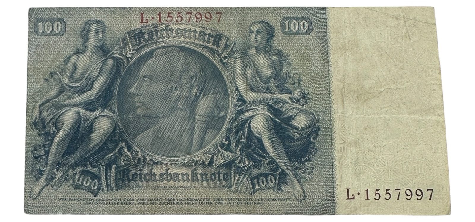 WW2 German 1935 5 Funf Mark Reichsbanknote Paper Currency Note | VDG ...
