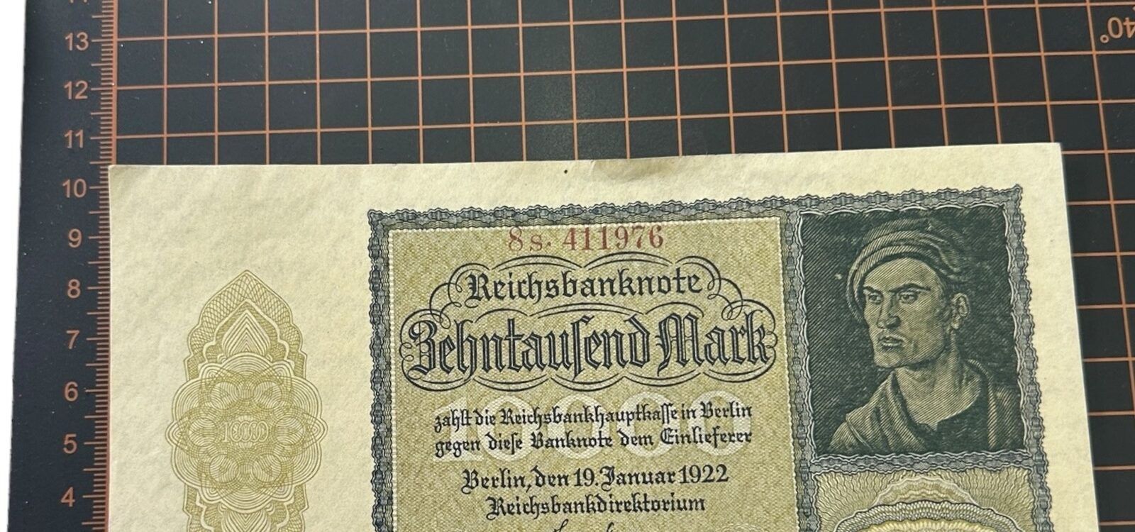 German Weimar Republic 1922 10,000 Mark Reichbanknote Paper Currency ...