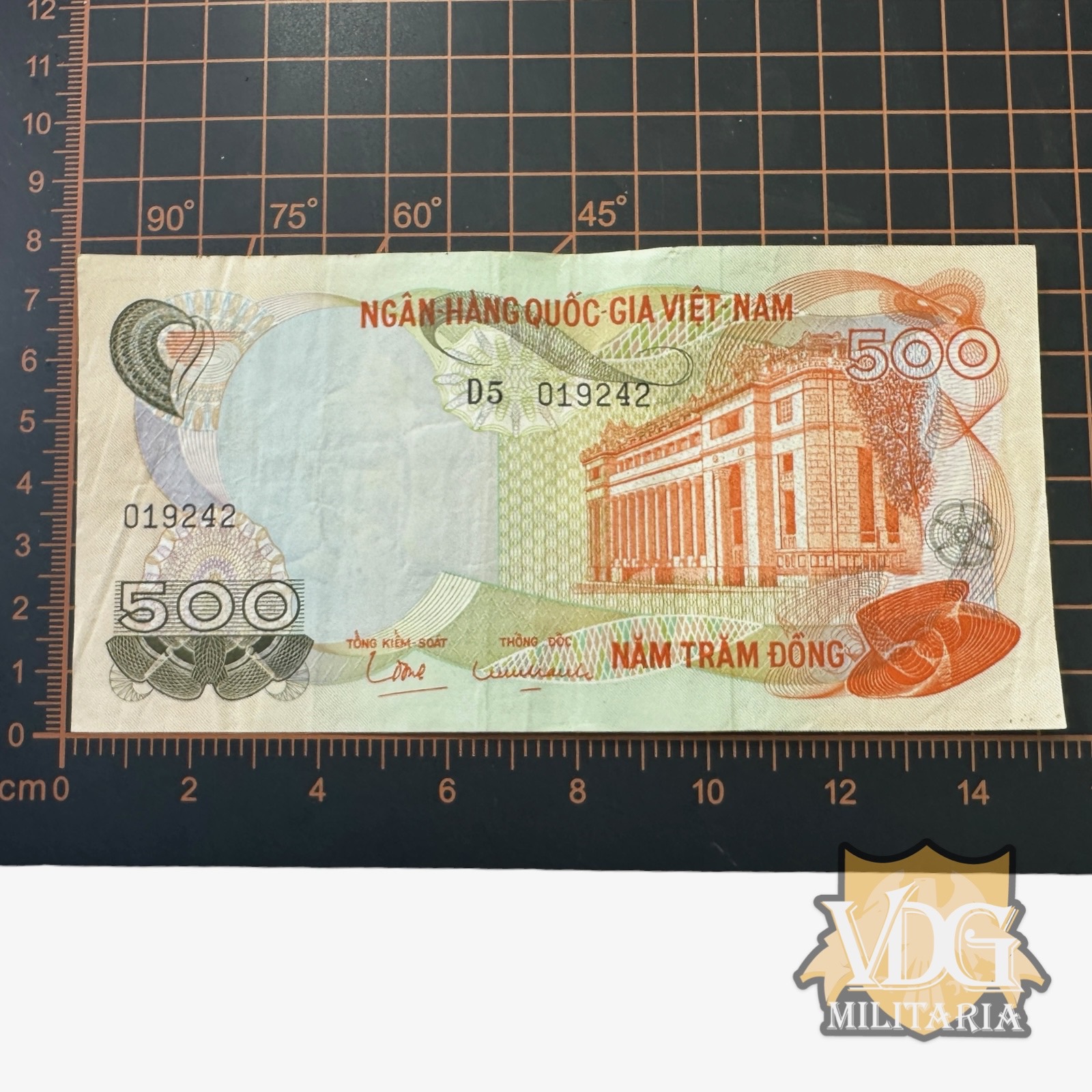 Vietnam War Era South Vietnam 500 Dong Paper Currency Note, 1970 | VDG ...