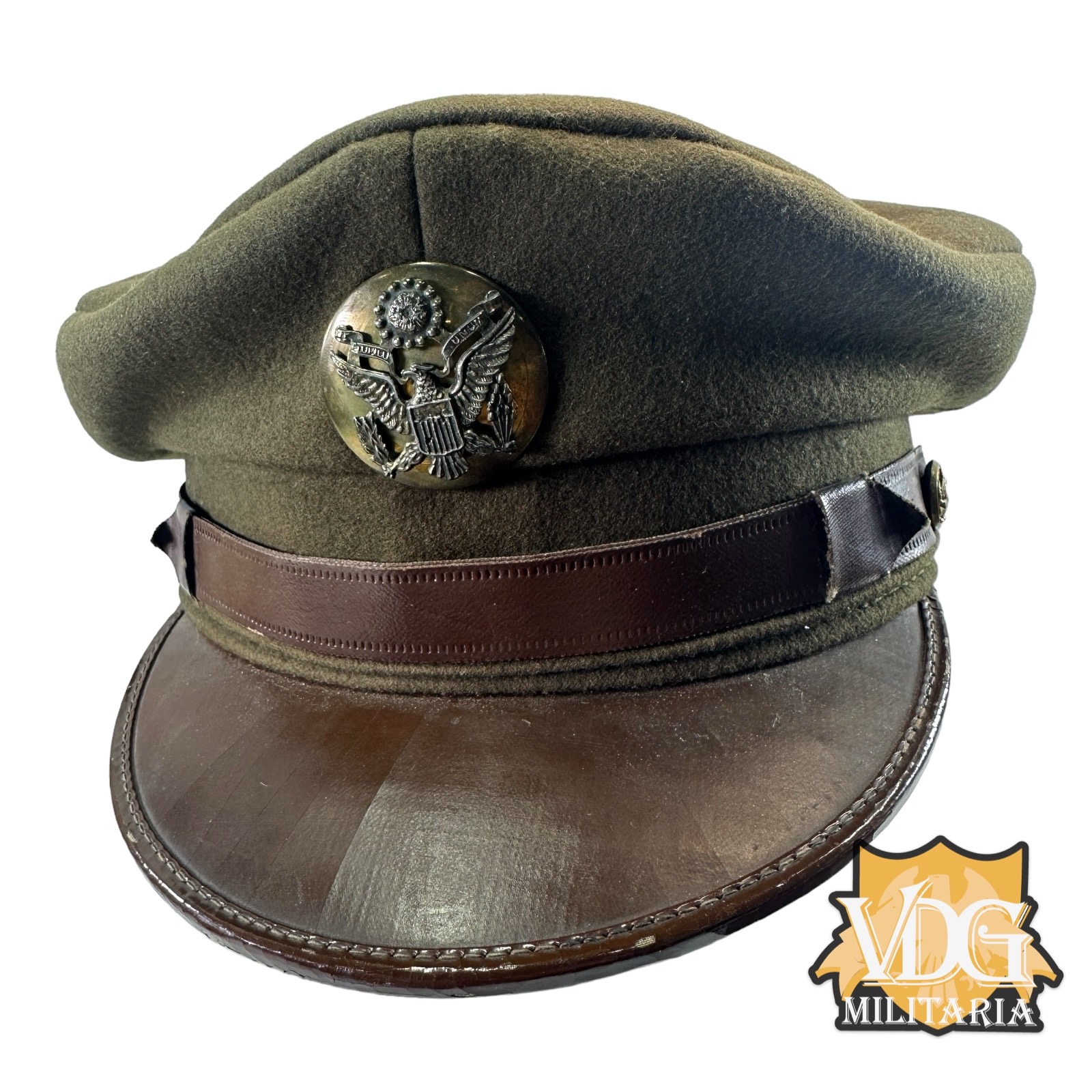 WW2 US Army Enlisted Visor Cap Made by Continental Hat & Cap Co Kansas ...