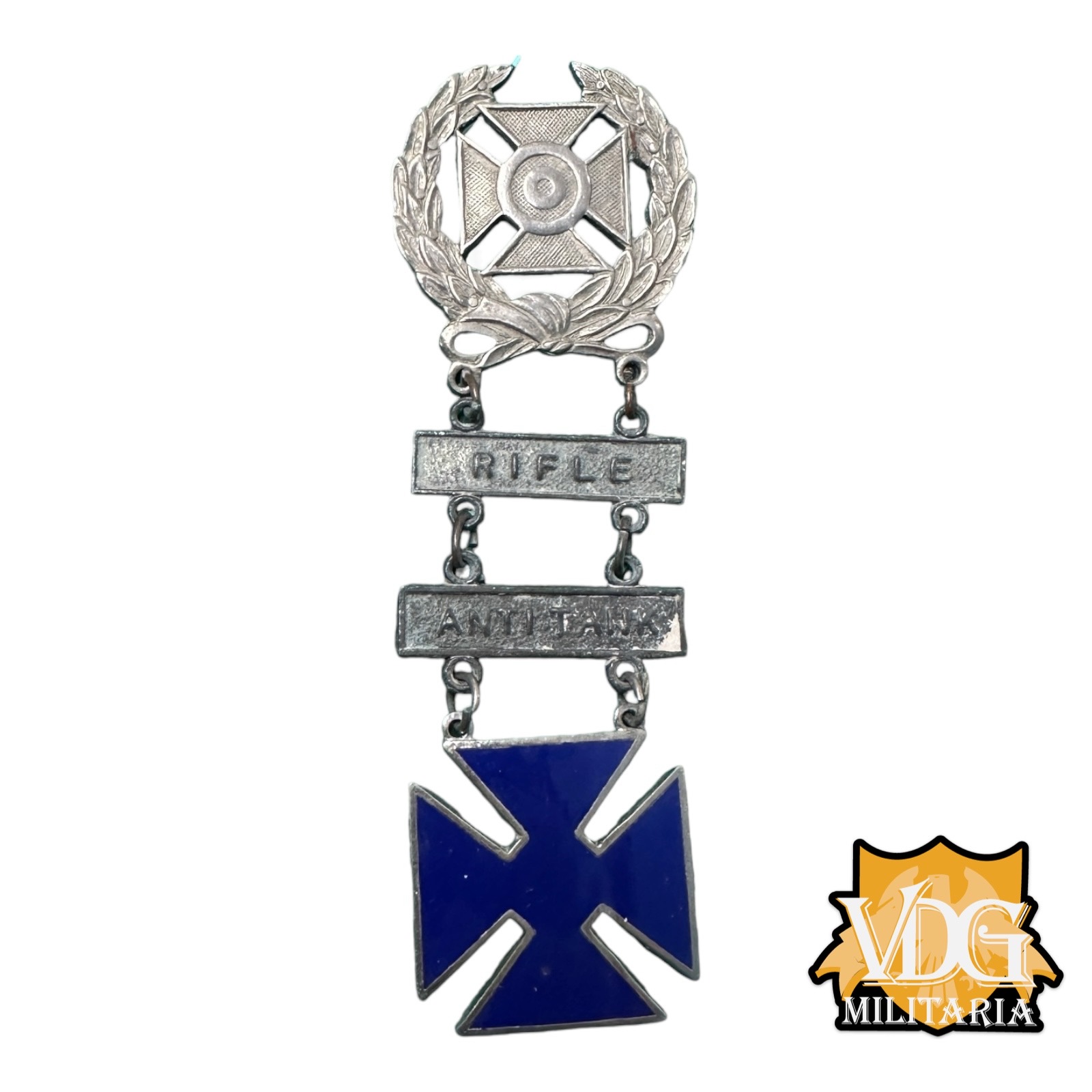 WW2 Era US Army Expert Rifle & Anti-Tank Marksmanship Badge with Blue ...