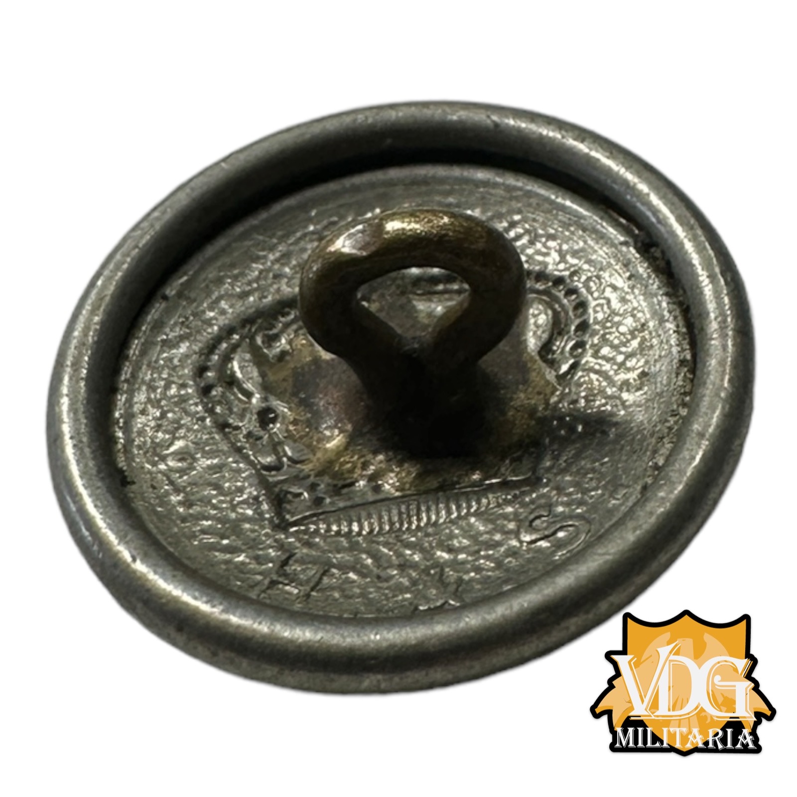 WW1 German Silver Button, Maker Marked H & S | VDG Militaria