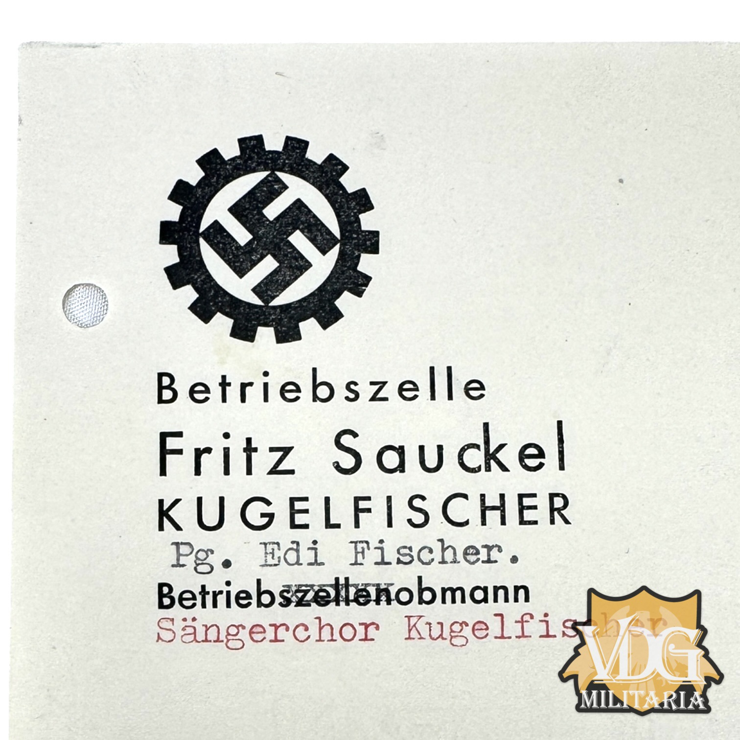 WW2 German 1939 DAF German Labor Front Letter from Fritz Sauckel ...