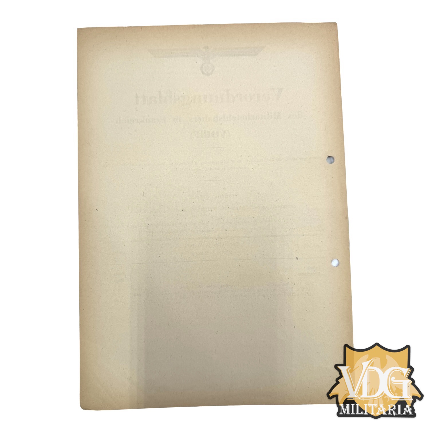 WW2 German 1943 Orders Notice of the German Military Commander in ...
