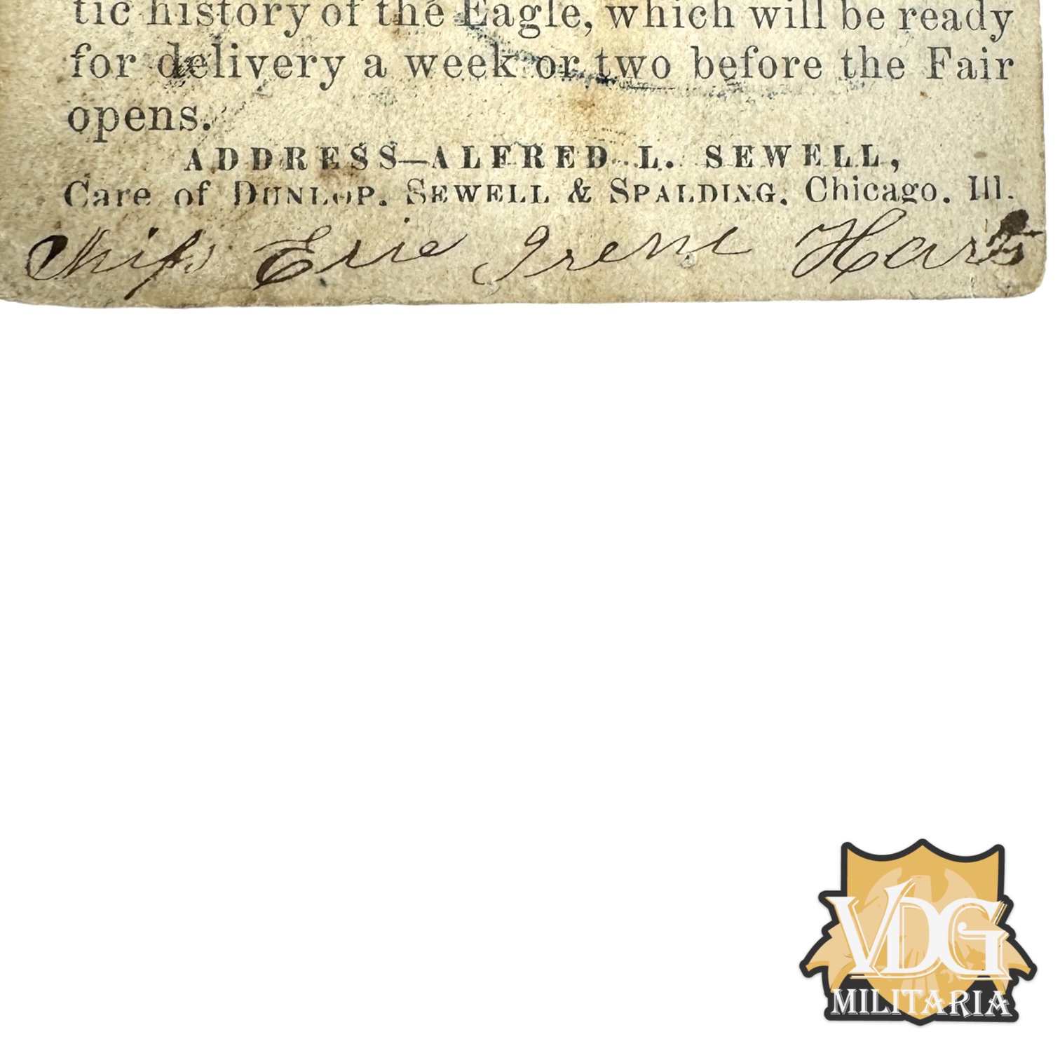 US Civil War Era Album Portrait Card of "Old Abe" - 8th Wisconsin ...