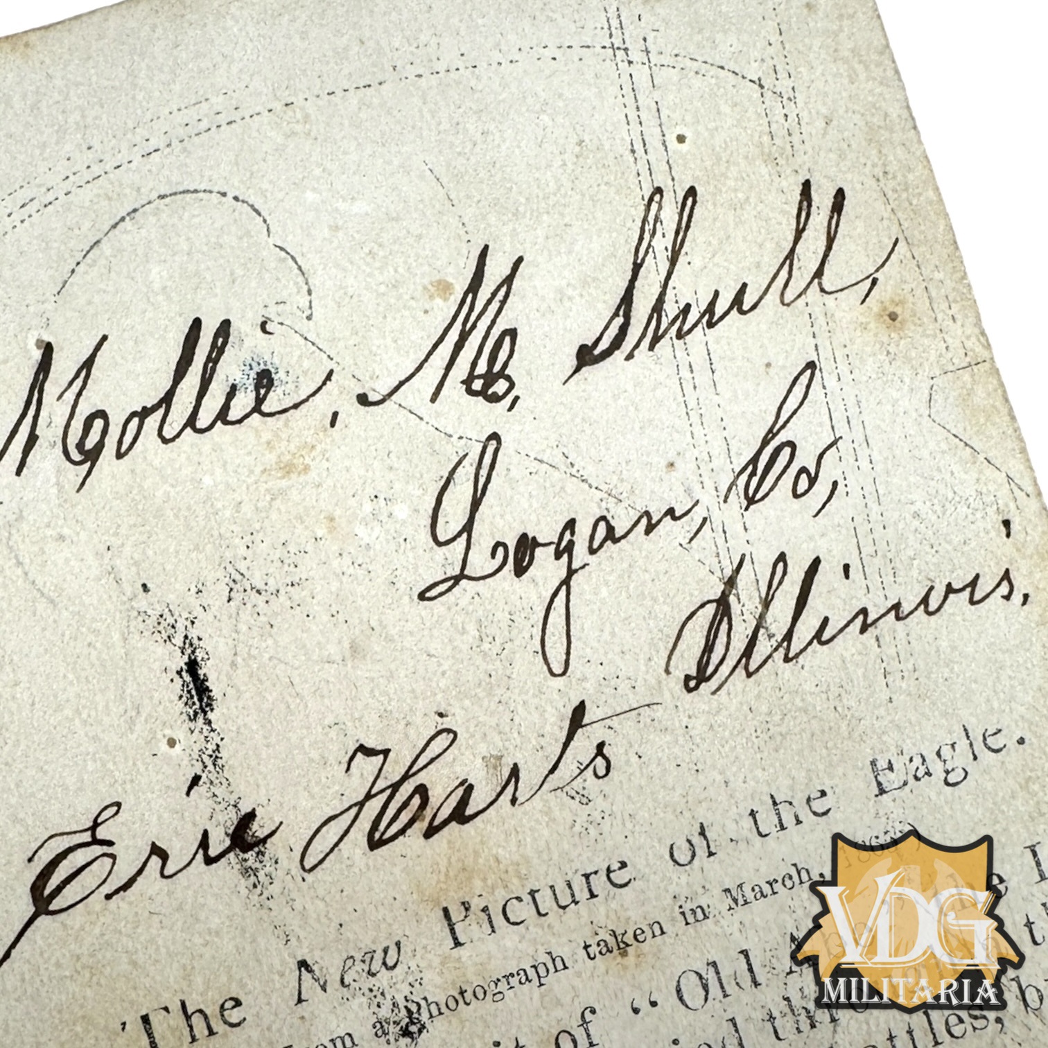 US Civil War Era Album Portrait Card of "Old Abe" - 8th Wisconsin ...