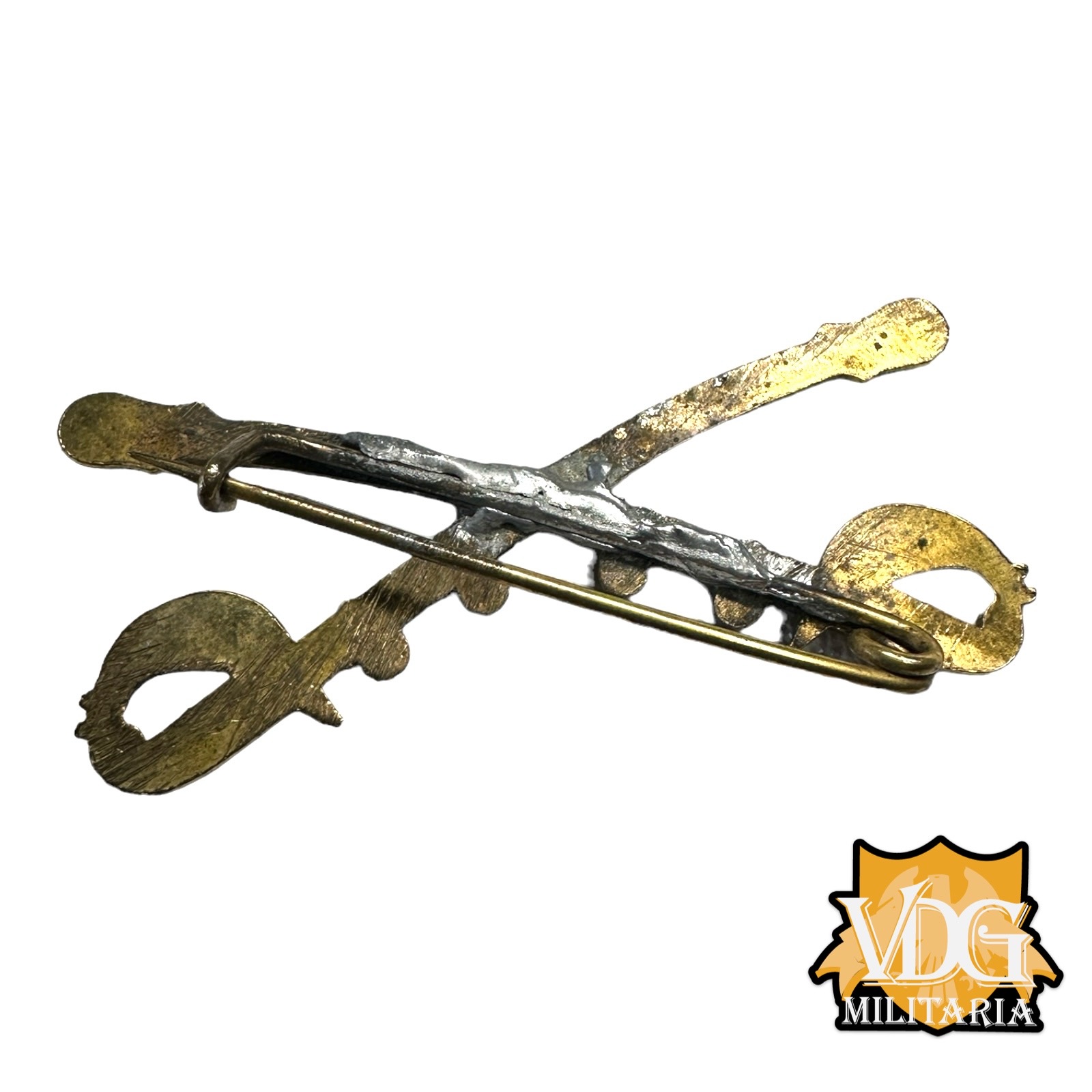 WW1 Era US Cavalry Modified Crossed Swords Cap Badge | VDG Militaria