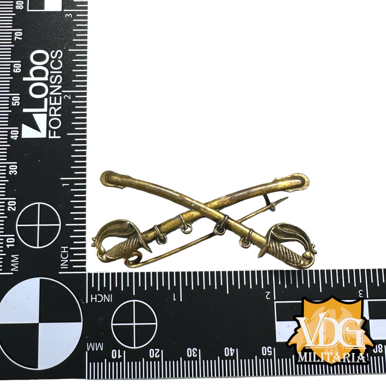 WW1 Era US Cavalry Modified Crossed Swords Cap Badge | VDG Militaria