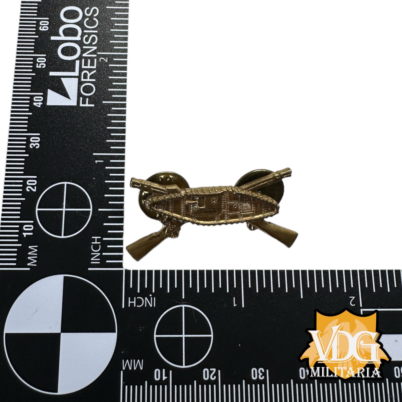 WW2 US Army Armored Infantry Officers Lapel Insignia Pin, Meyer Clutch ...