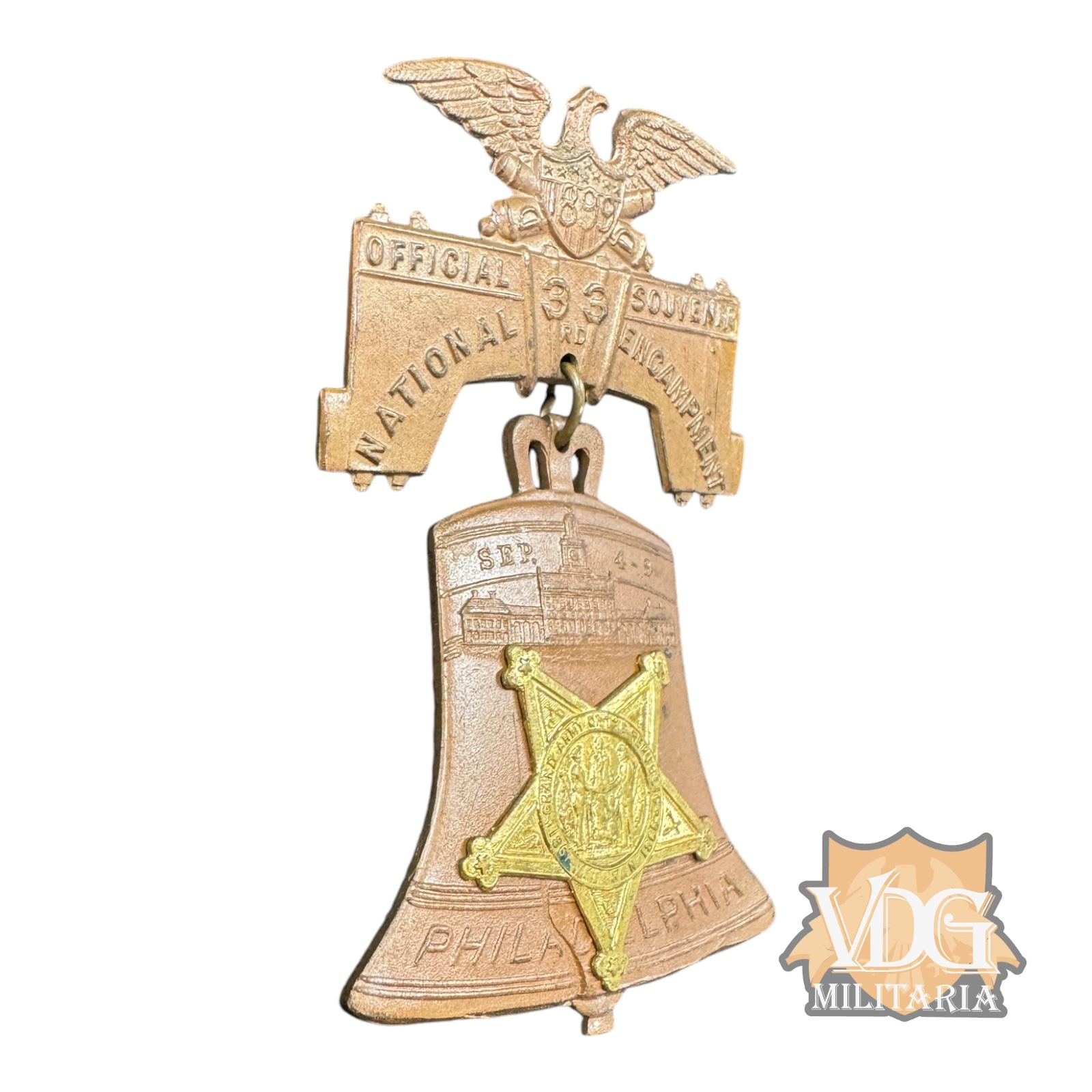 US Civil War Union Veteran 33rd National Encampment Grand Army of the ...