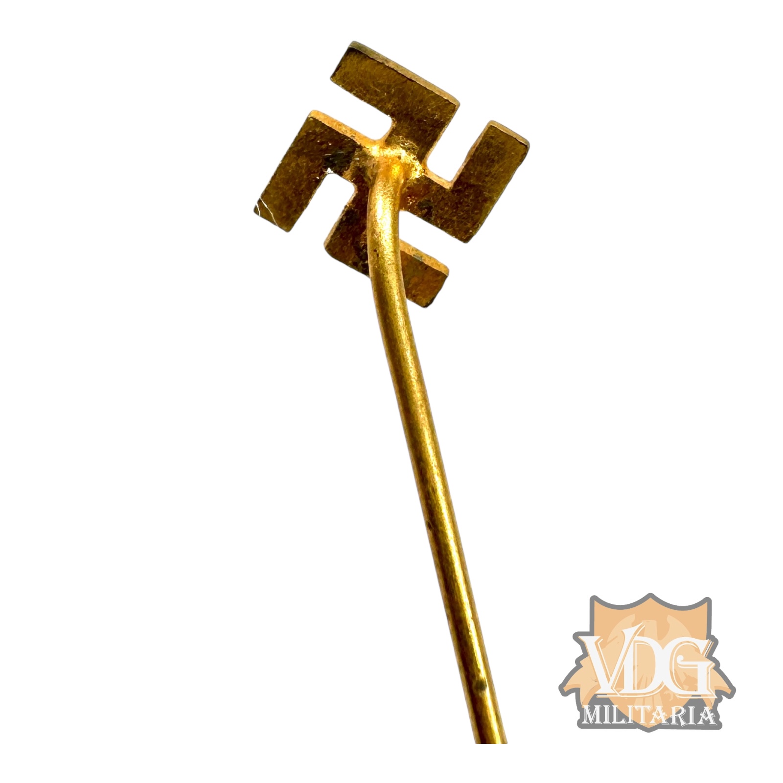 WW2 German NSDAP Gold Swastika Supporters Stickpin | VDG Militaria