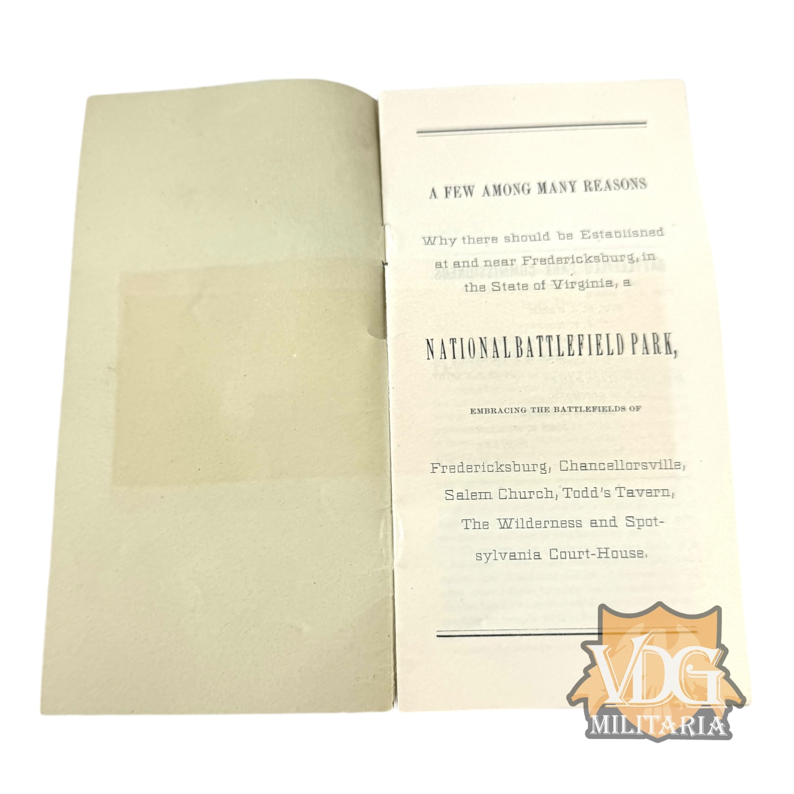 US Civil War GAR “A Few Among Many Reasons” Pamphlet Advocating for ...