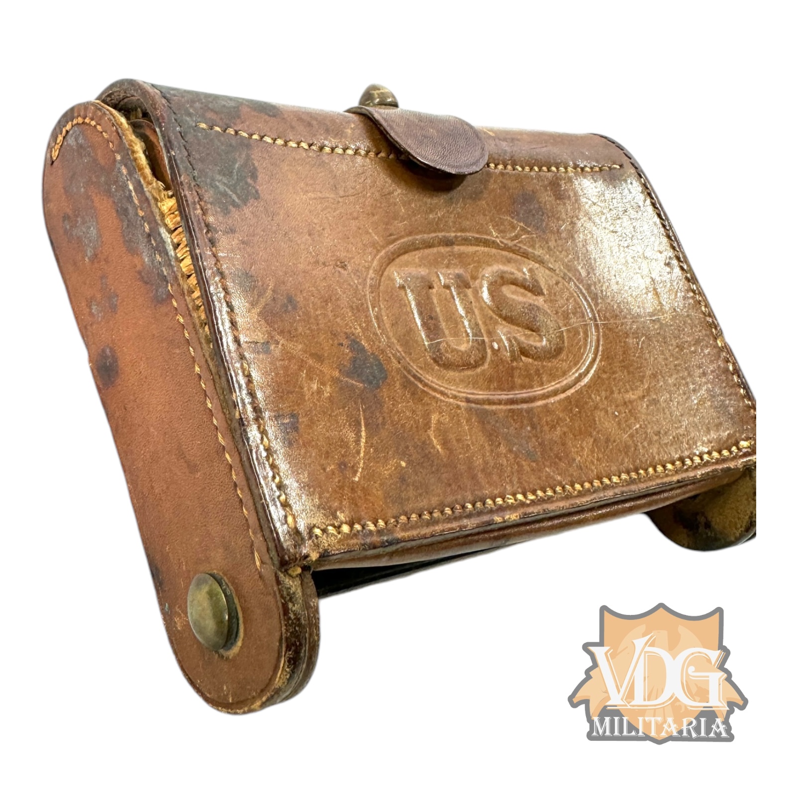 Indian Wars Era 1889 Brown US Army McKeever Pattern Brown Cartridge Box ...