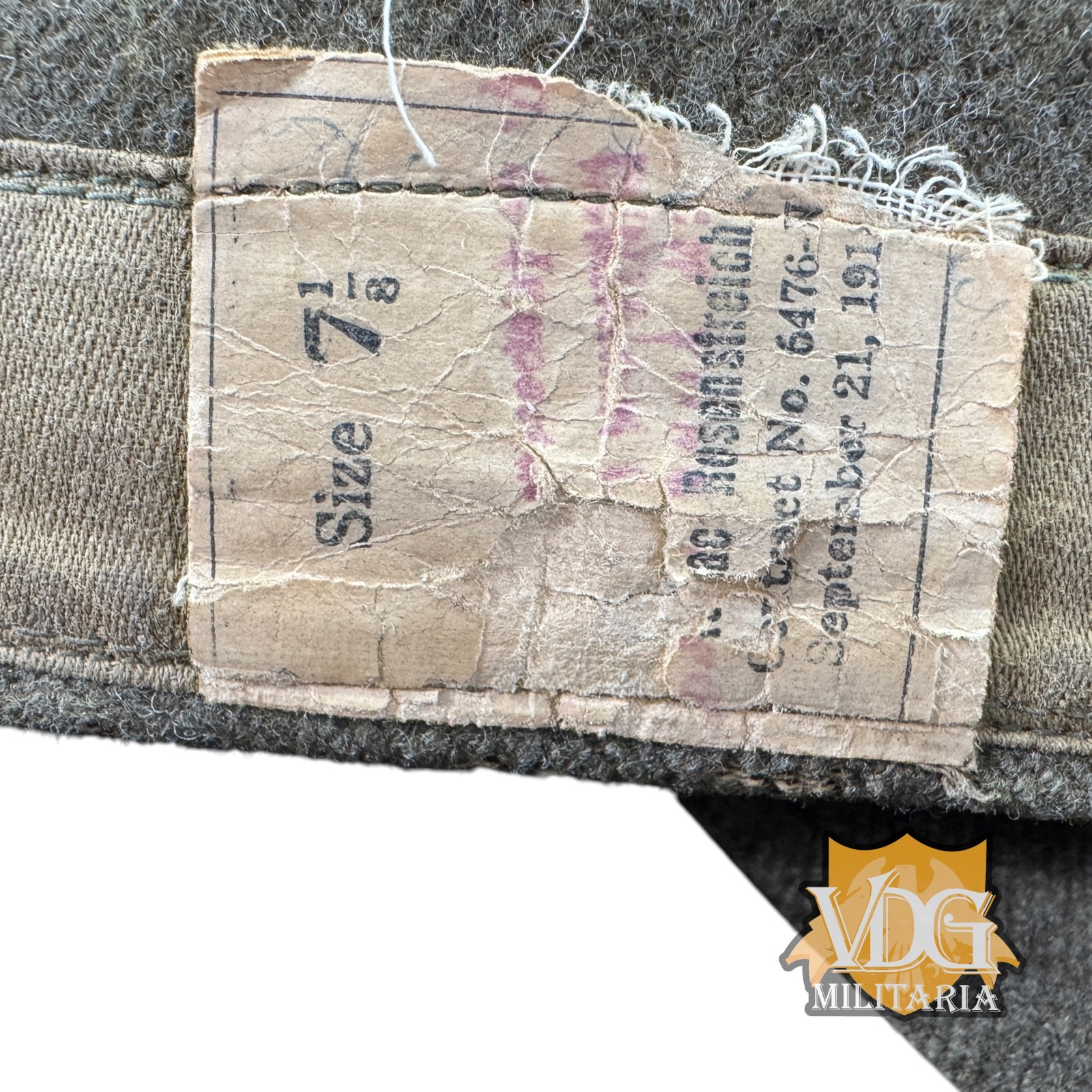 WW1 US Army Signal Corps Wool Garrison Cap, 7 1/8, 1917 Contract | VDG ...