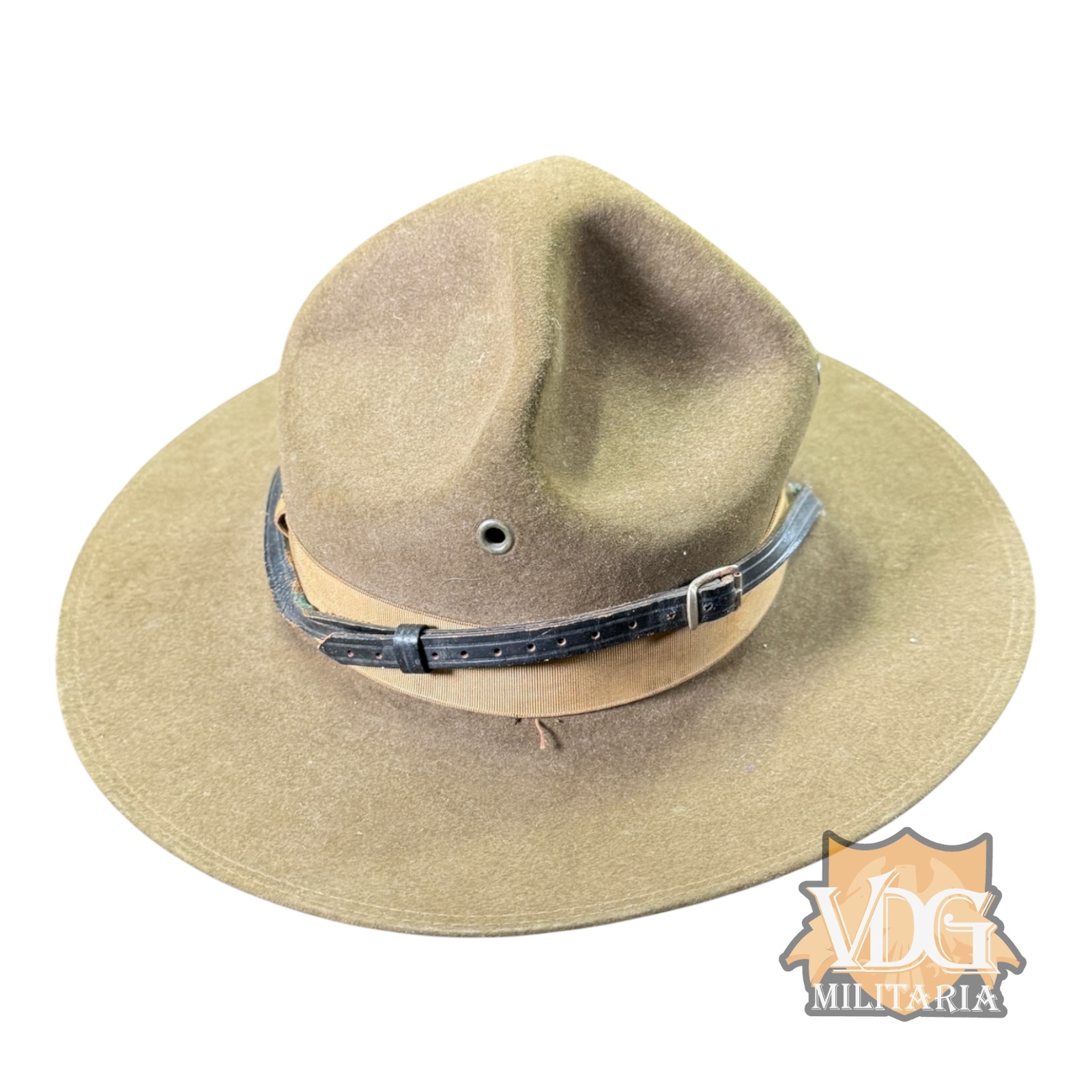 WW2 US Army Officer’s Campaign Hat - Knox Maker, 105th Infantry Badge ...