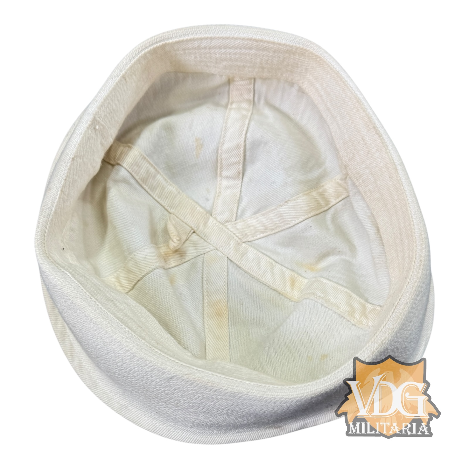 WW2 US Navy Enlisted White Sailor Hat – Stamped "Ranalls L.J." | VDG ...