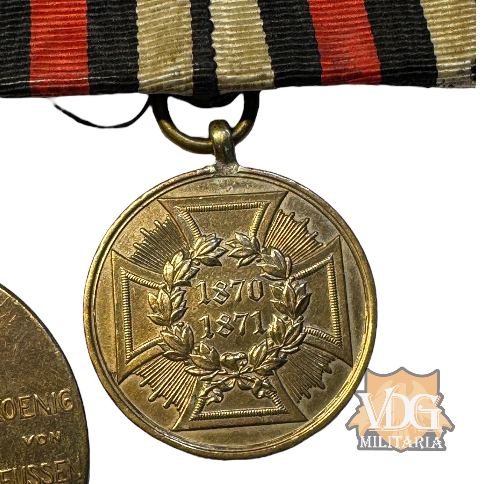 Imperial German Medal Bar – 1870–1871 Franco-Prussian War Medal & 1897 ...