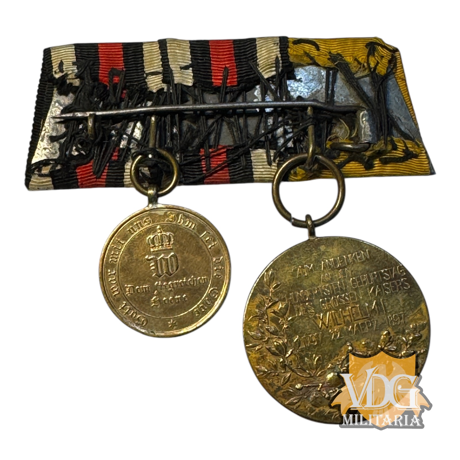 Imperial German Medal Bar – 1870–1871 Franco-Prussian War Medal & 1897 ...