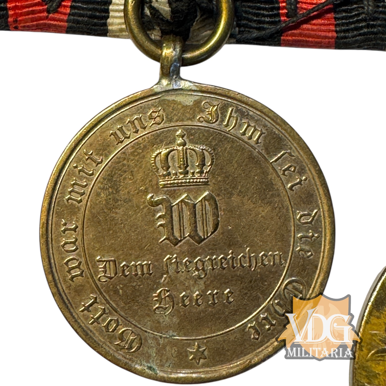 Imperial German Medal Bar – 1870–1871 Franco-Prussian War Medal & 1897 ...