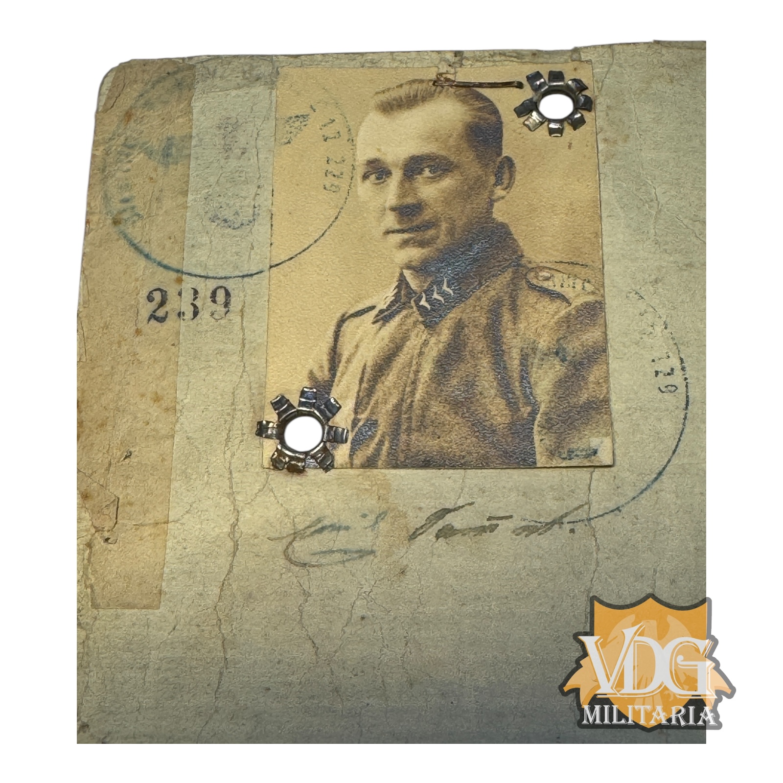 WW2 German Luftwaffe Soldbuch Fragment Named to Emil Sammet, Issued ...