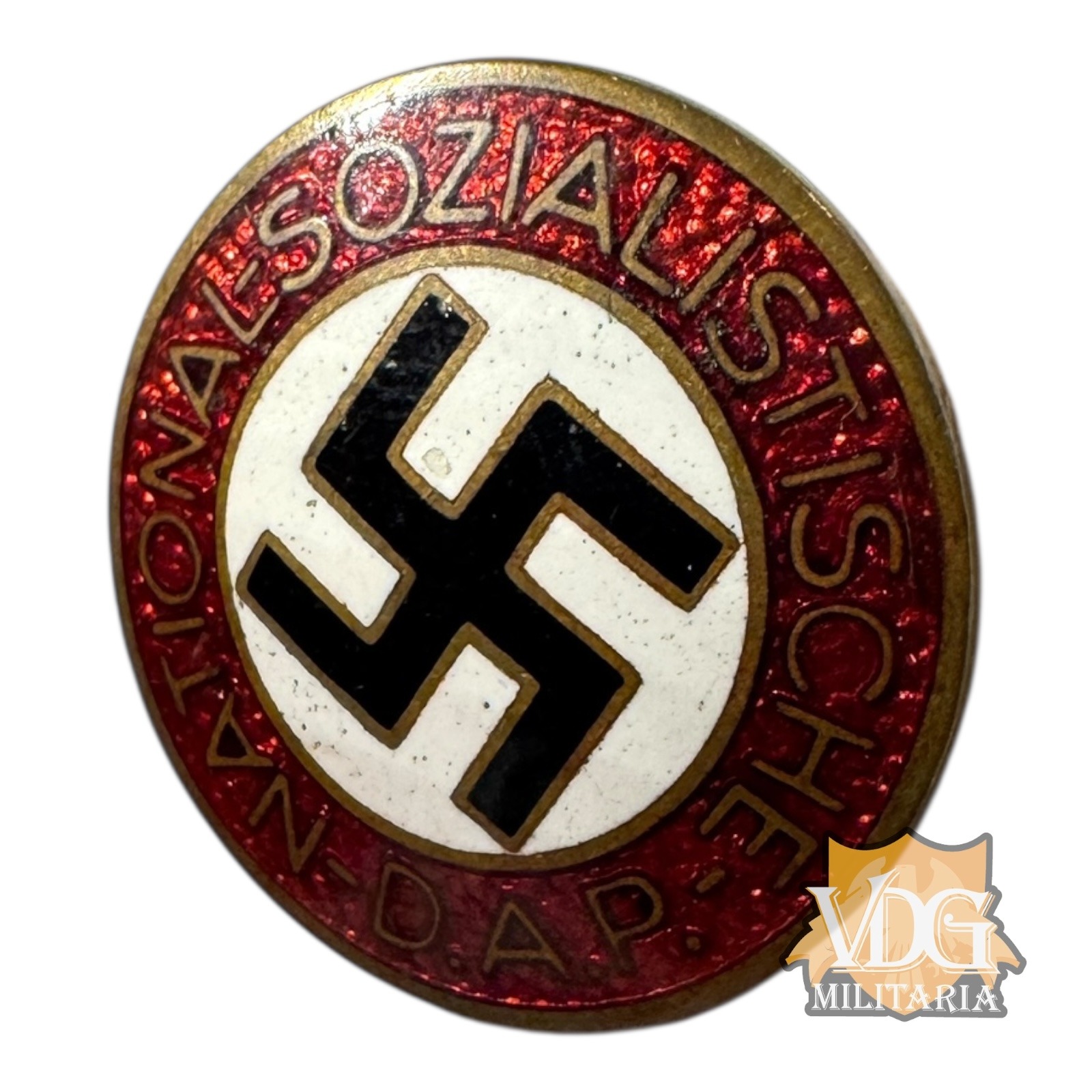 WW2 German NSDAP Enamel Party Badge Pin-RZM M1/137 Richard Simm & Sohn ...